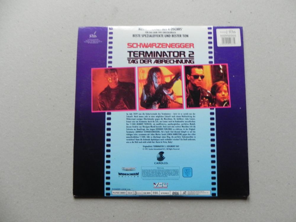 Laserdisc Film Terminator 2 Arnold Schwarzenegger 1991 (Gebraucht) in ...