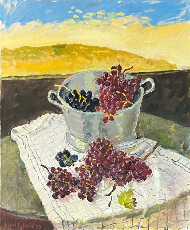 Henri Schmid. Stillleben mit Trauben in Kessel, 1999 (Gebraucht) in Zumikon für CHF 600 – nur ...