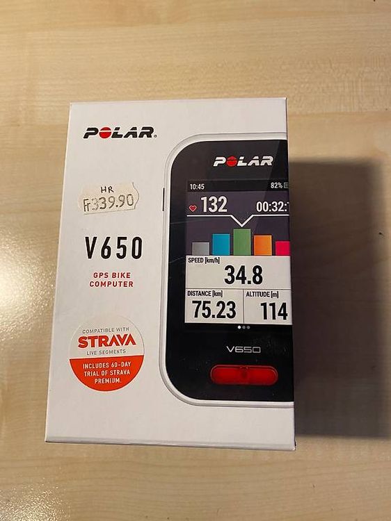 POLAR CARDIO-COMPTEUR VELO POLAR V650 + Ceinture cardiaque (D'occasion ...