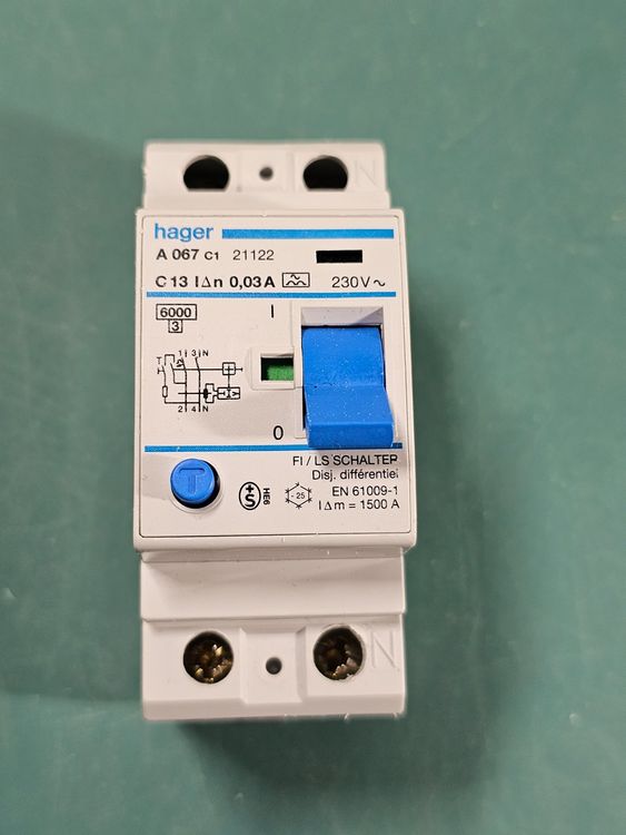 FI/LS Hager A 067 13A / 30mA | Kaufen auf Ricardo