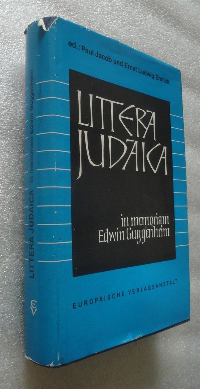 Littera Judaica - In Memoriam - Edwin Guggenheim Deutsch HC (Gebraucht) in Genève für CHF 1 ...