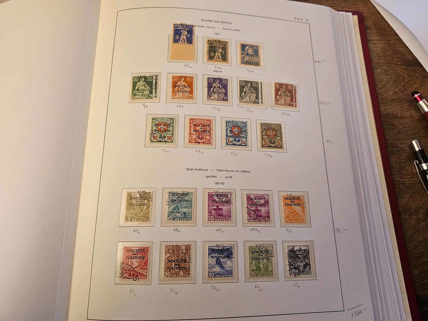 CH 1932-1944 SDN (DIII) Societé des Nations SBK Fr. 1'260.-- (Gebraucht ...