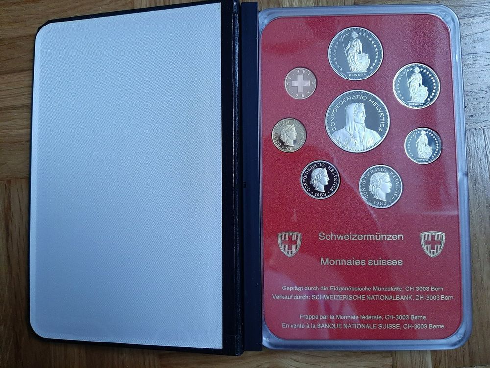 Schweizer Münzsatz 1983 PP (polierte Platte) (Neu und originalverpackt) in Bern für CHF 49.9 ...