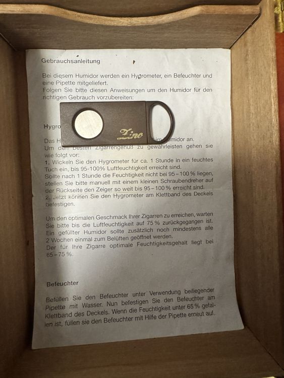 Edler Humidor für Zigarren - Top Zustand, komplett! (50) (Gebraucht) in ...