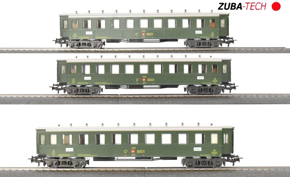 Märklin 3x Oldtimer-Personenwagen SBB H0 WS ohne OVP (Gebraucht) in St. Gallen für CHF 43 – mit ...
