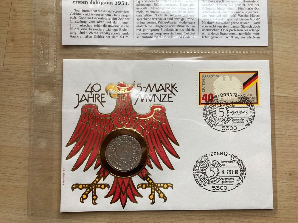 40 Jahre, 5 DM-SILBERMÜNZE 1951 | Kaufen auf Ricardo
