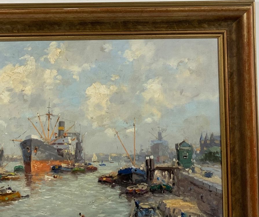 Jan Van Delden (1779-1831) grosses Hafenszene Gemälde (Gebraucht) in ...