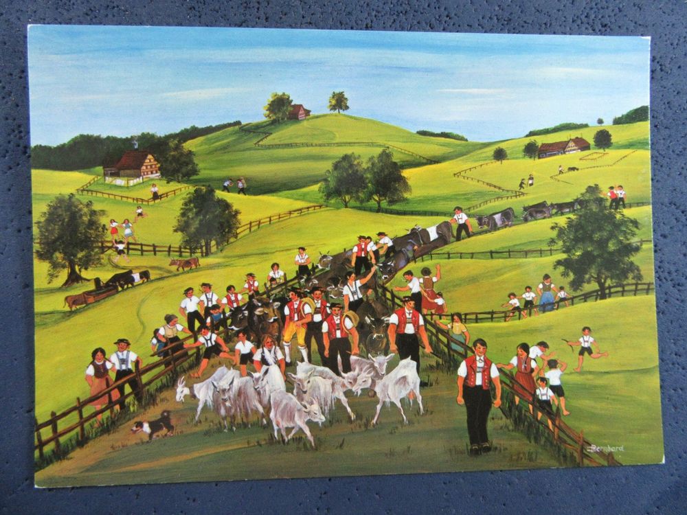 APPENZELL ALPABFAHRT KINST-POSTKARTE (Gebraucht) in Ettingen für CHF 4. ...