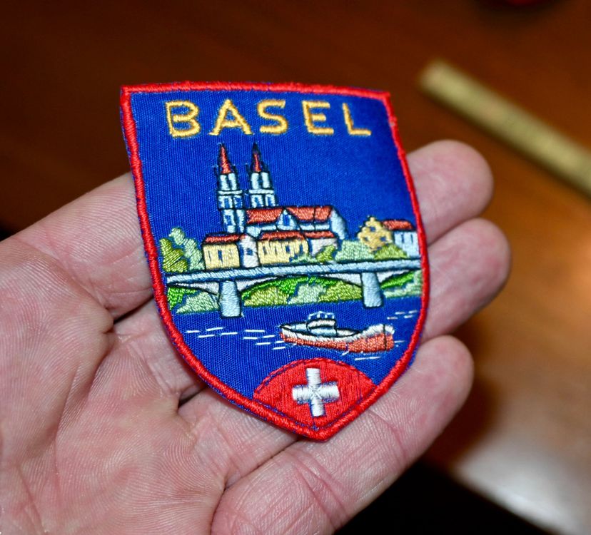 VINTAGE Badge BASEL RHEIN nos ST. GALLER STICKEREI | Kaufen auf Ricardo