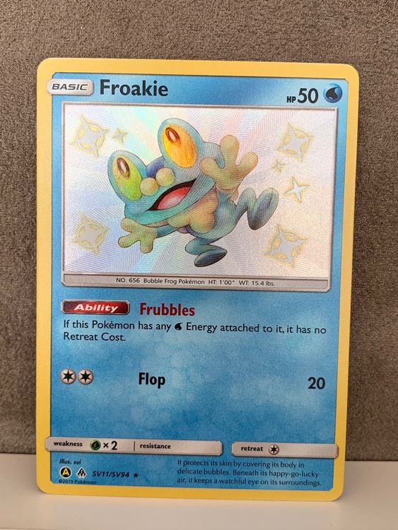 Shiny Froakie Holo Rare ENG Hidden Fates Pokemon SV11/SV94 (Gebraucht ...