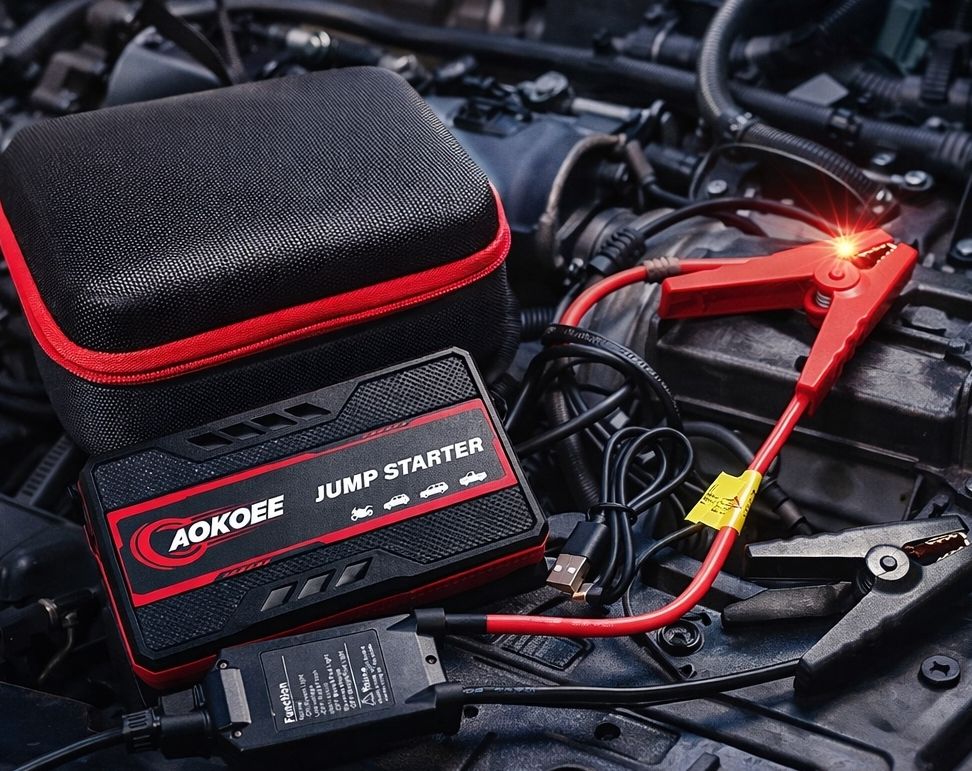 AOKOEE Jump Starter - Starthilfe für Auto, Motorrad & Co (Neu und ...