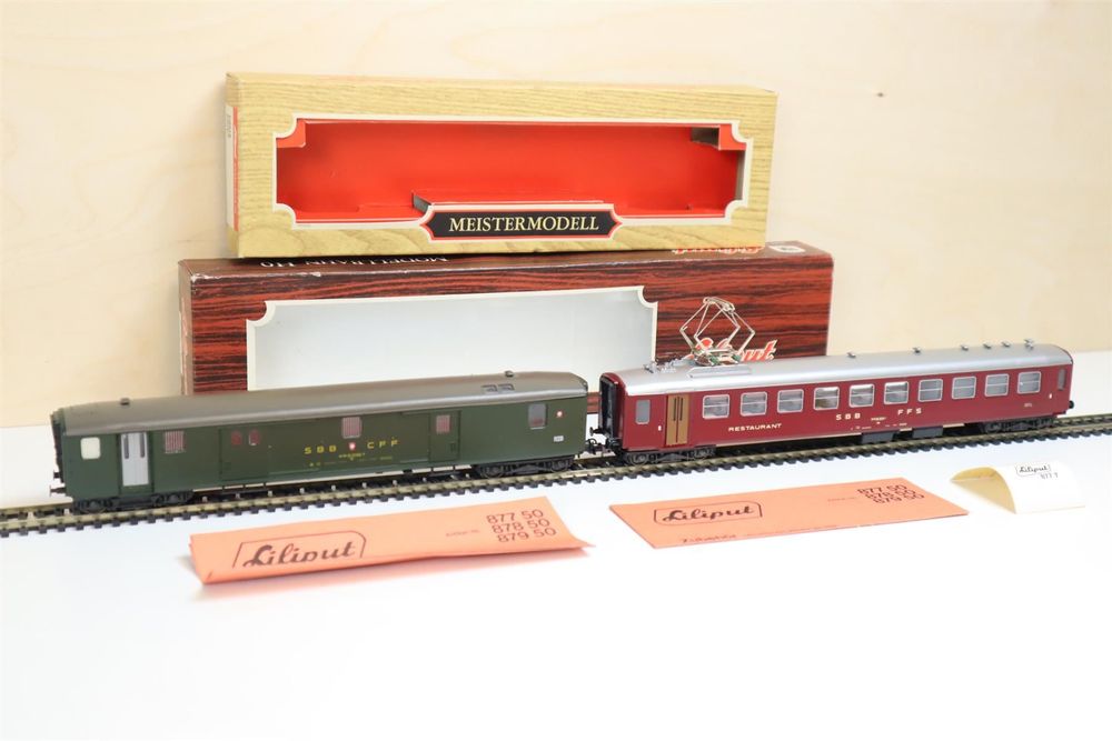 Liliput SBB Leichtstahl - Speisewagen + Postwagen - 875 54 | Kaufen auf Ricardo