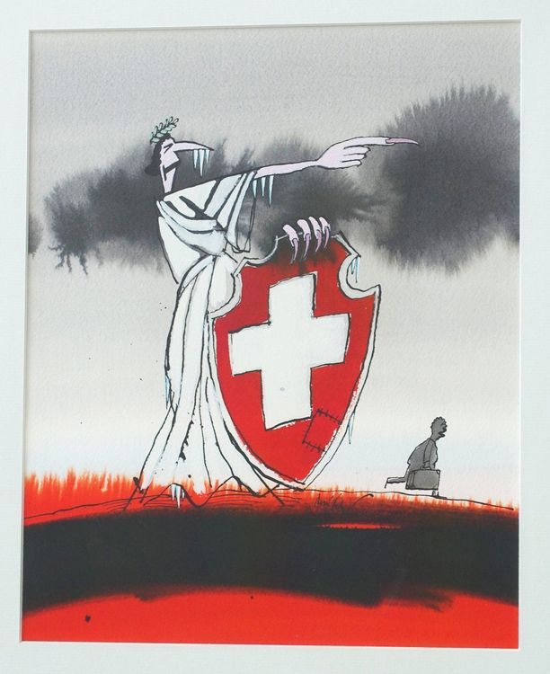 "Ausländer raus" Karikatur René Fehr (Gebraucht) in Zürich für CHF 145 ...