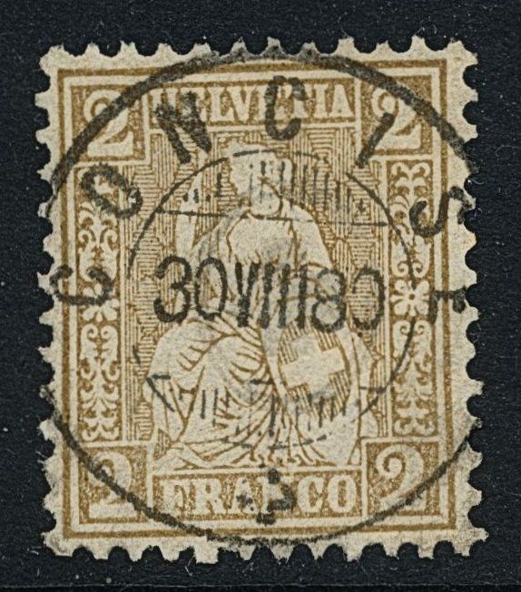 Kat.-Nr. 37 mit Vollstempel CONCISE 30 VIII 80 (Gebraucht) in Zürich ...