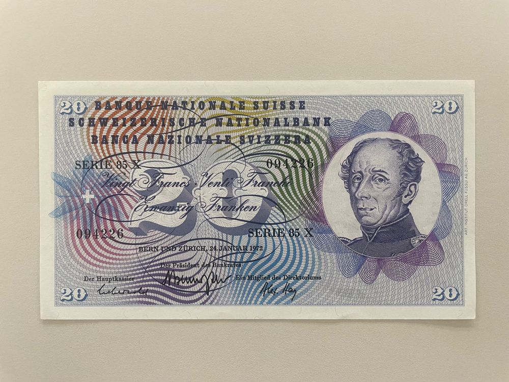 Ungefaltete 20 Franken Note (Neu (gemäss Beschreibung)) in Lengnau AG ...