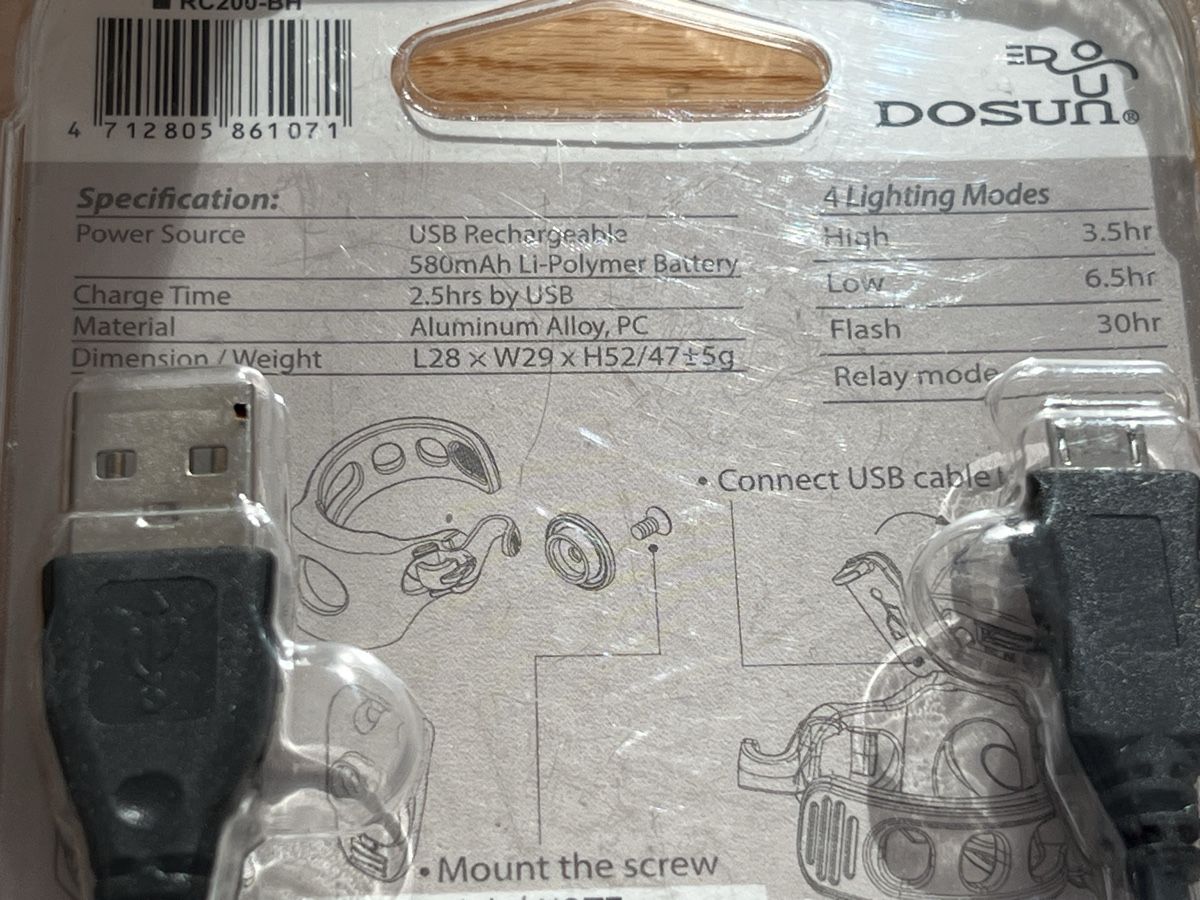 DOSUN Ruby RC200 Rücklicht, USB Aufladbar, Neu, OVP! (Neu und ...