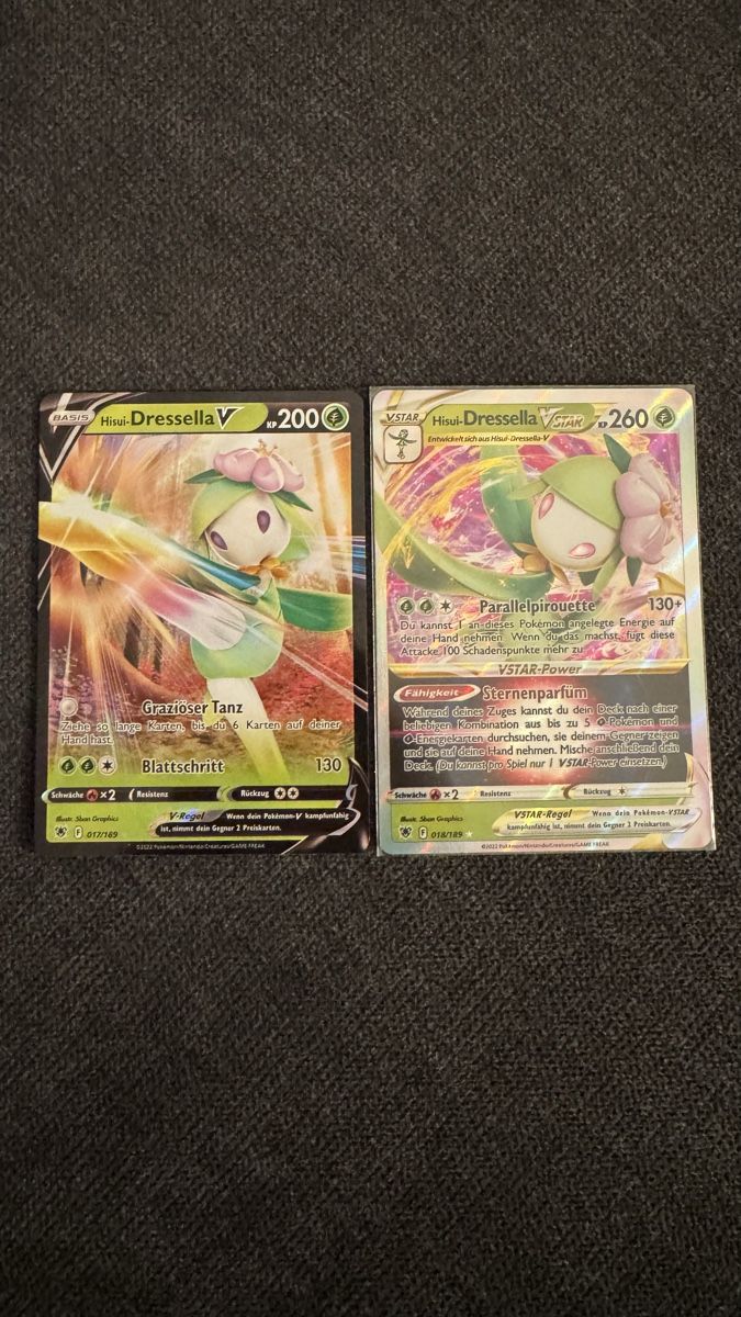 Hisui-Dressella V & VSTAR Pokemon Karten - Top Zustand! (5 (Neu (gemäss ...