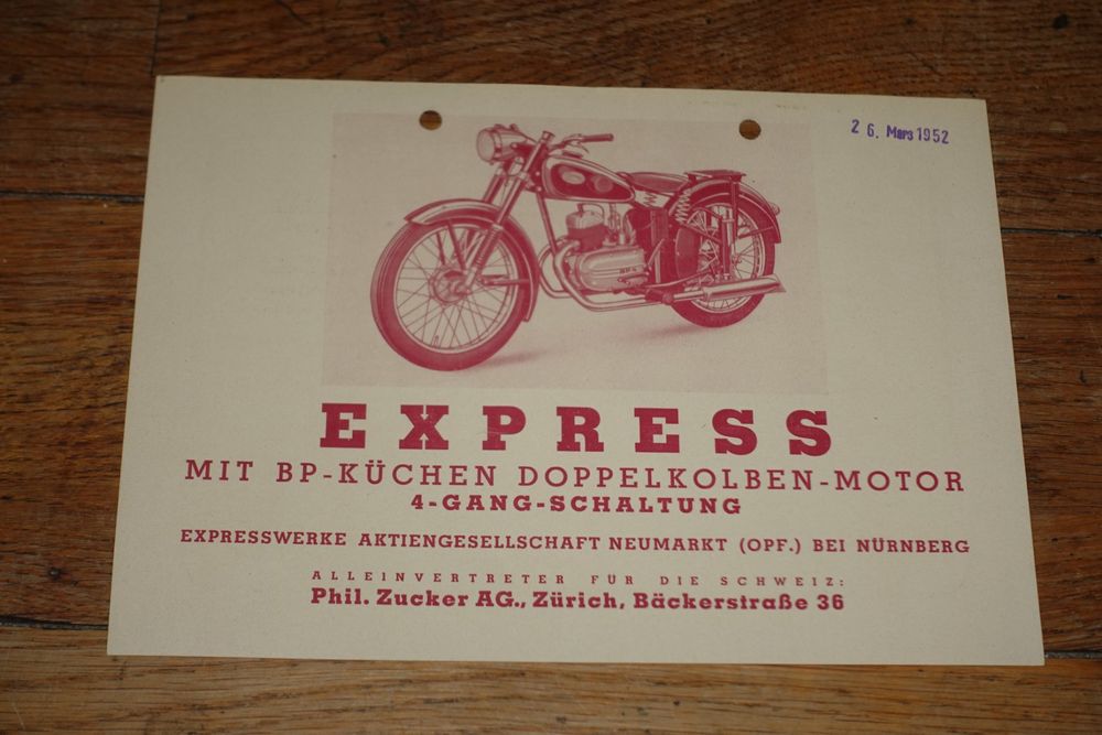 MOTO EXPRESS ZURICH SWISS OLDTIMER VINTAGE | Kaufen auf Ricardo