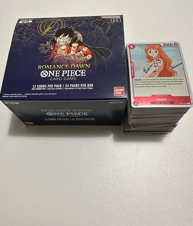 One piece 170 random cards, romance dawn including 12 rare. (Neu ...