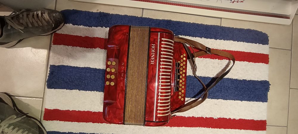 Hohner Akkordeon, nostalgisches Musikinstrument, rot (Gebraucht) in ...