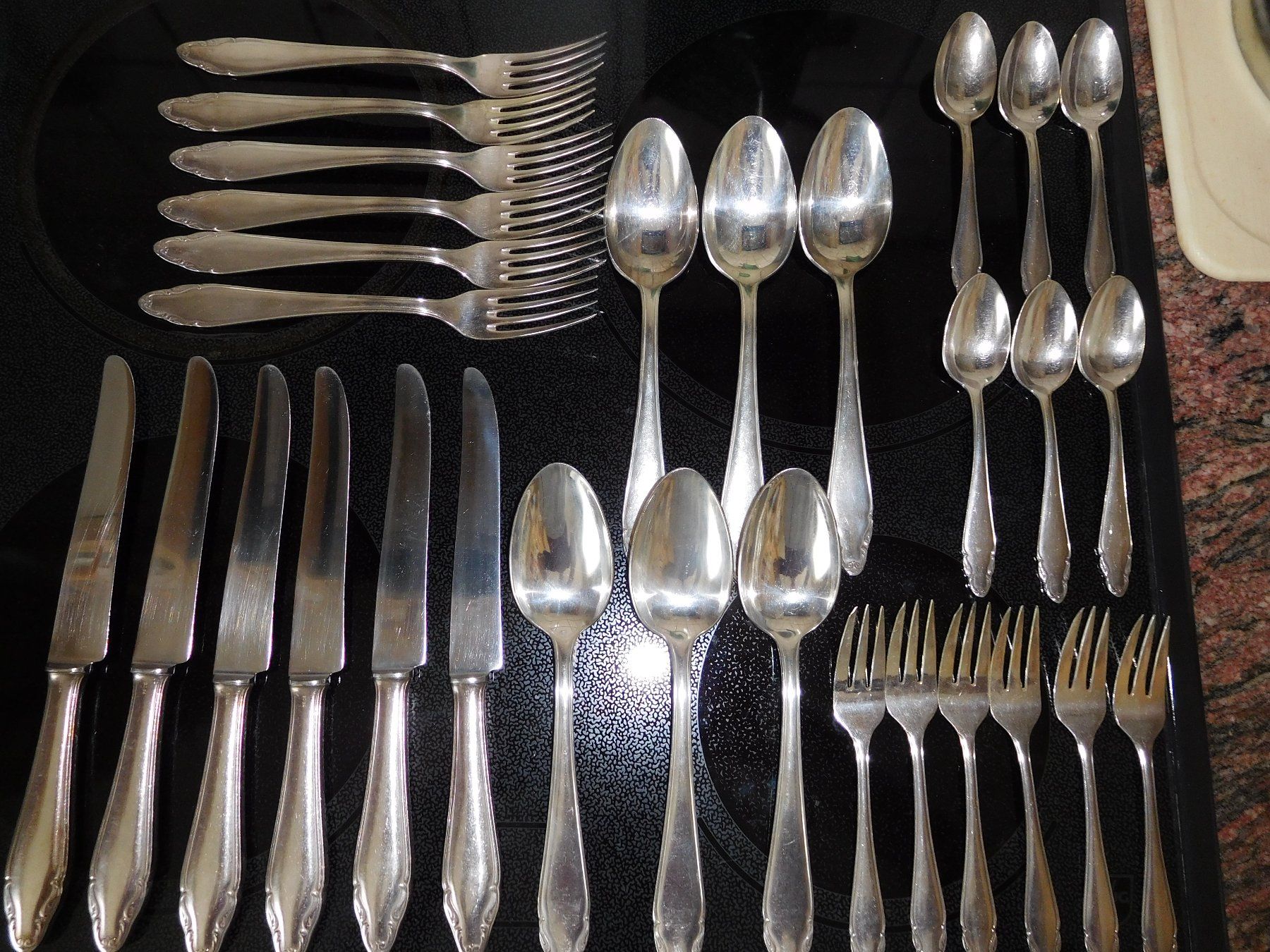 Ess-Besteck, versilbert, REM 90 18, 5 x 6 = 30 Einzelteile (Gebraucht) in Olten für CHF 99 – mit ...