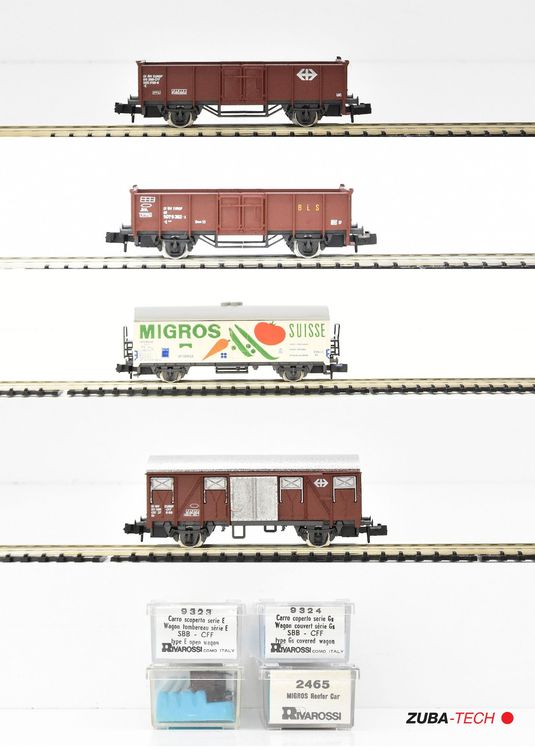 Rivarossi 4x Güterwagen Spur N mit OVP | Kaufen auf Ricardo