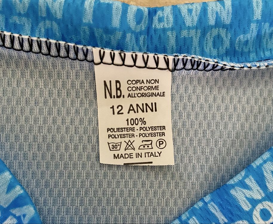 Maillot fac simile Napoli Maradona 10, 12 ans. (Neu (gemäss ...