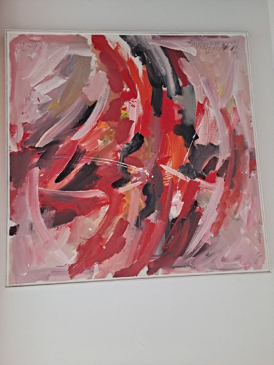 Aquarell Gemälde "Feuer und Flamme" (Gebraucht) in Basel für CHF 190 – nur Abholung auf Ricardo ...