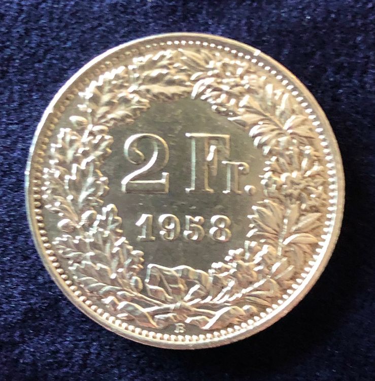 Silber 2-Fränkler 1958 (Gebraucht) in Regensdorf für CHF 6 – mit Lieferung auf Ricardo kaufen