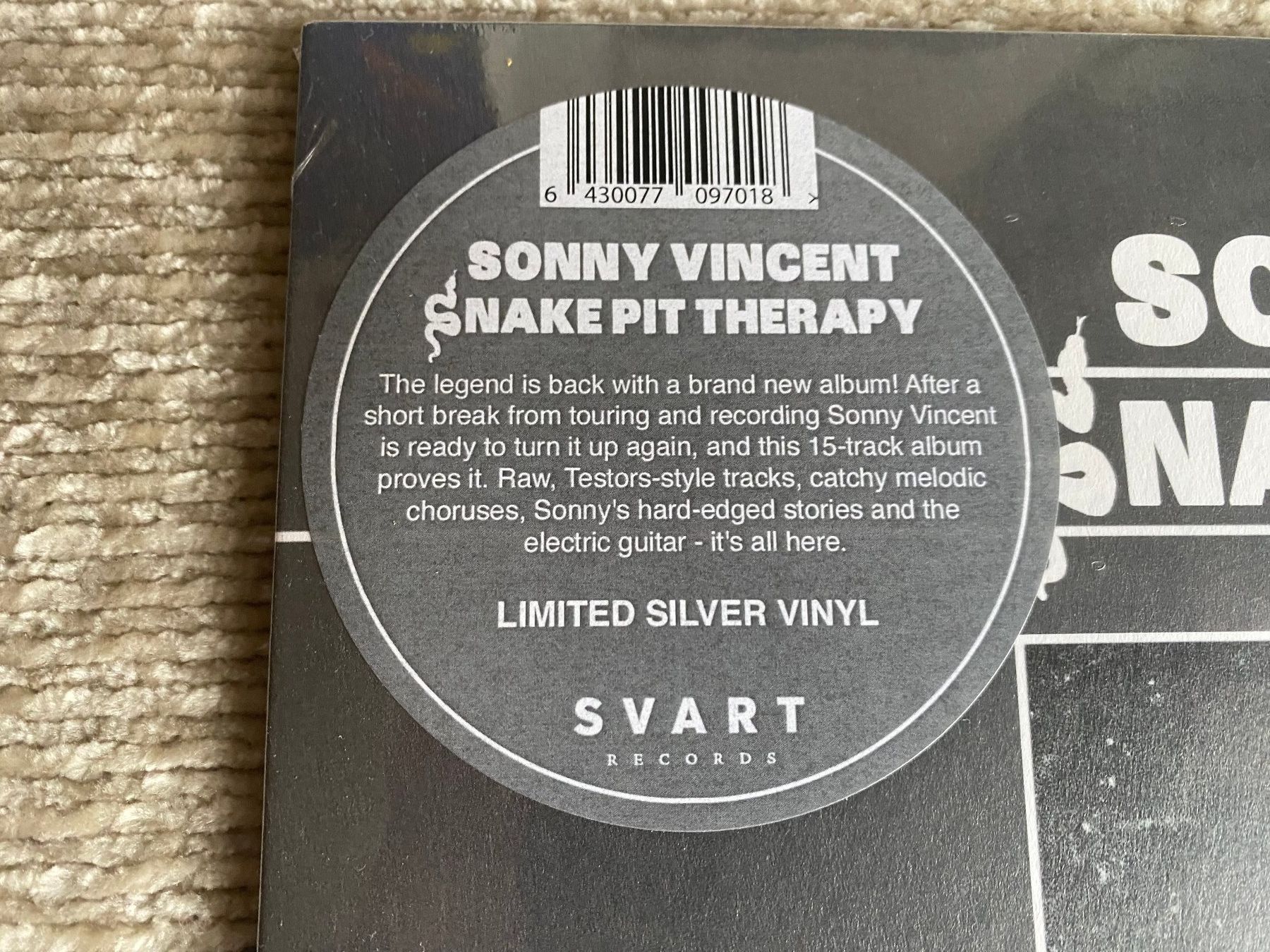 Sonny Vincent – Snake Pit Therapy / LP Silver (Neu und originalverpackt ...