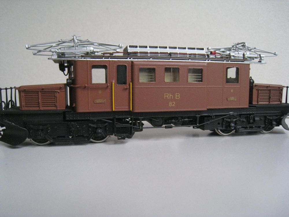 Edelweiss, Ge 4/4 82 Bernina Krokodil braun + Scheren-Pantos (Neu ...