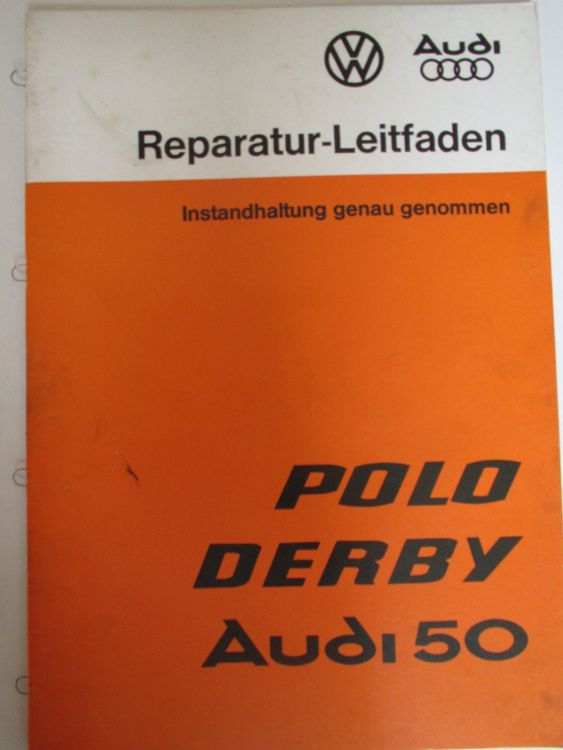 Polo Derby Audi 50 Reparatur Leitfaden 1977 6 Stück (Gebraucht) in ...