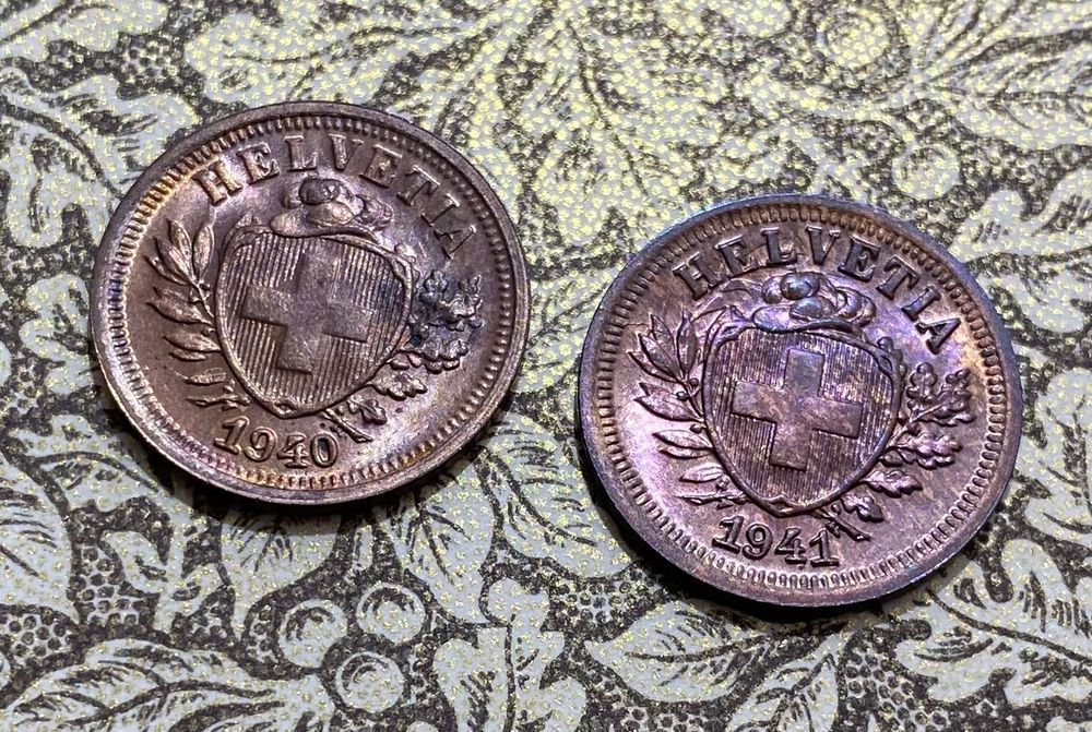 Schweiz Set Lot 1 Rappen 1940 1941 unz schöne Patina | Kaufen auf Ricardo
