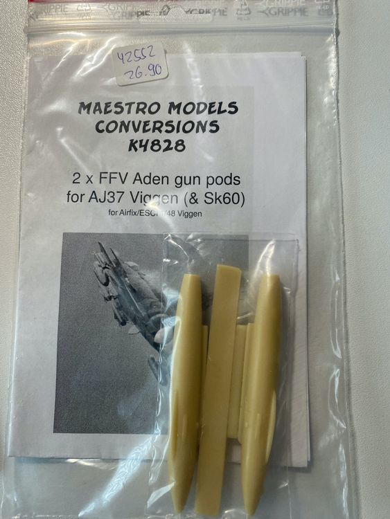 1/48 2*FFV ADEN GUN PODS FOR AJ37 VIGGEN | Kaufen auf Ricardo