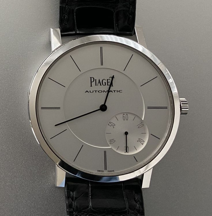 Piaget Altiplano, 18 Karat Weissgold, Alligatorlederarmband | Kaufen ...
