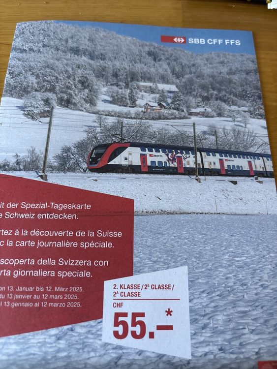 Tages Karte SBB (Neu und originalverpackt) in St. Gallen für CHF 250 – mit Lieferung auf Ricardo ...