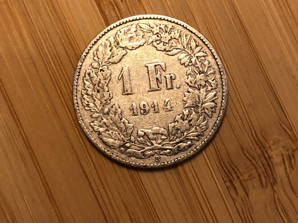 1 Franken / 1 Fränkler 1914 Silbermünze Schweiz | Kaufen auf Ricardo