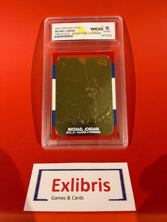 Michael Jordan / Limitierte Karte / 23KT Gold / Grading 10 (Neu und ...