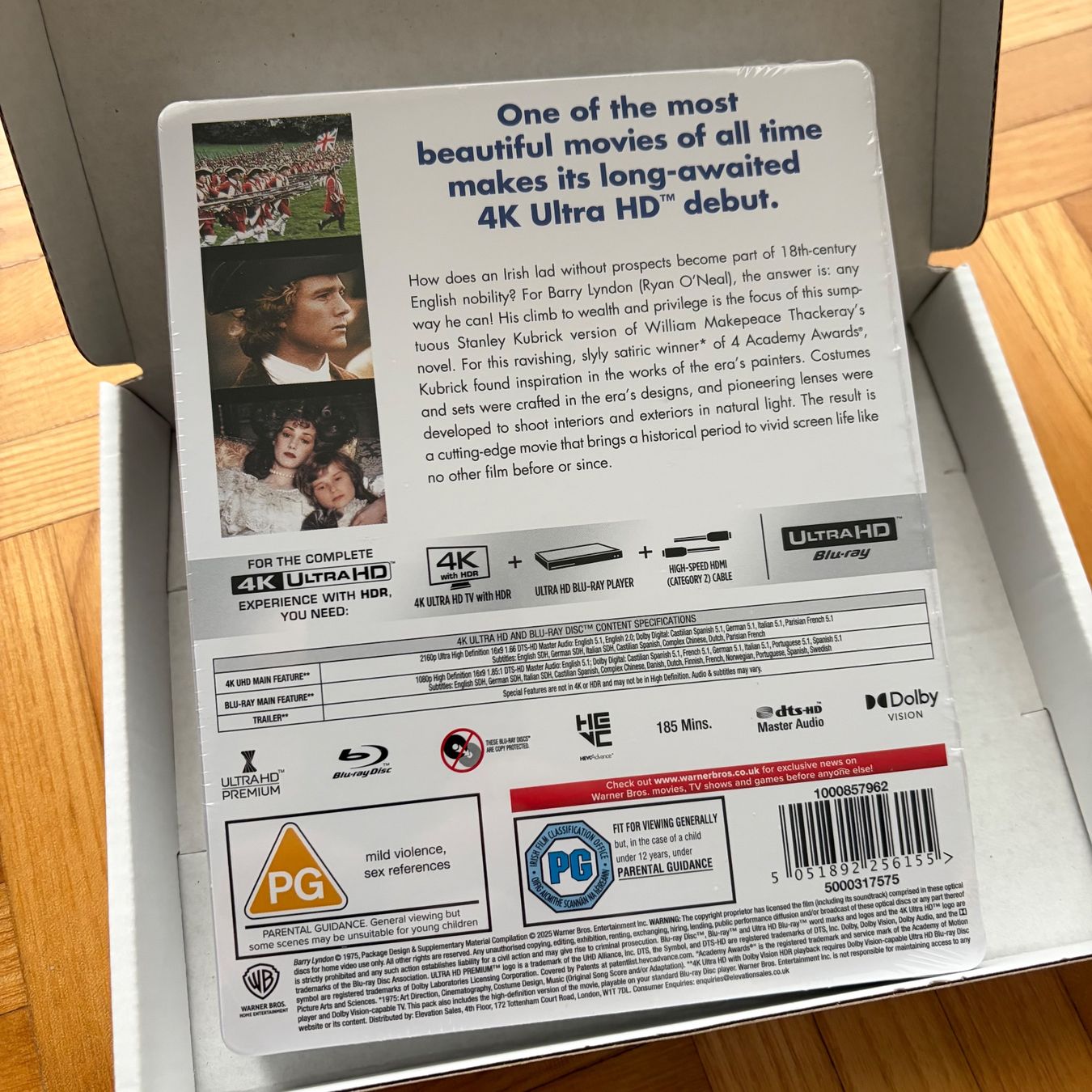 Barry Lyndon (4K Blu-ray, UK-Version, Reg. B, Steelbook) NEU (Neu und ...
