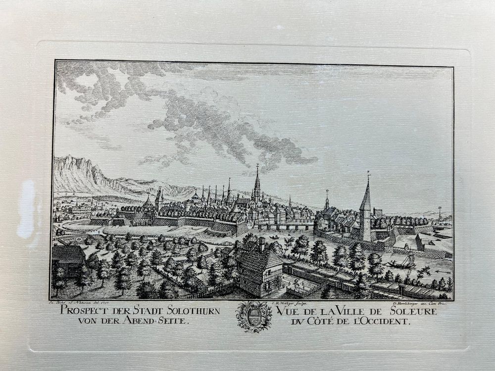 PROSPECT DER STADT SOLOTHURN VON DER ABEND-SEITE Kupferstich (Gebraucht) in Neuhausen am ...