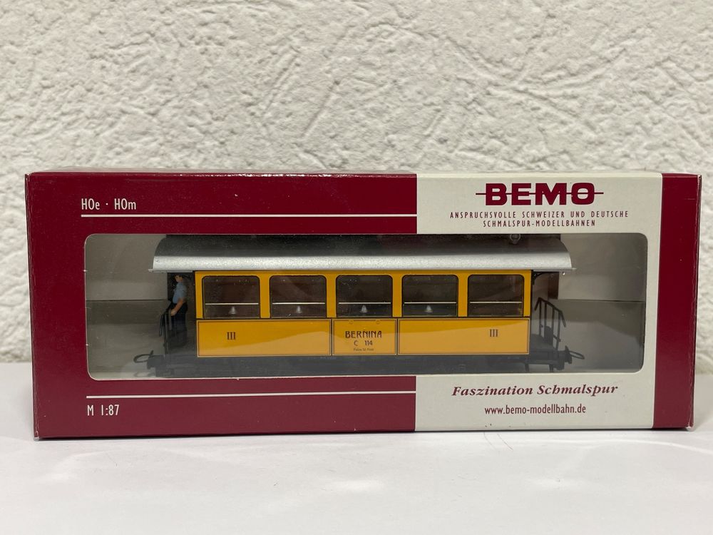 Bemo 3238 164 RhB C 114 La Bucunada Nostalgie-Zweiachser H0m (Neu (gemäss Beschreibung)) in ...
