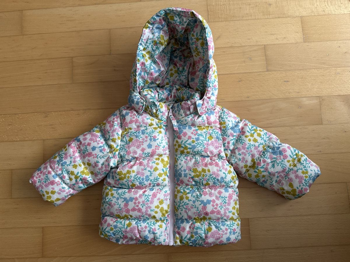 Blumenmuster Baby Winterjacke, Grösse 68, Top Zustand! (54) (Gebraucht ...
