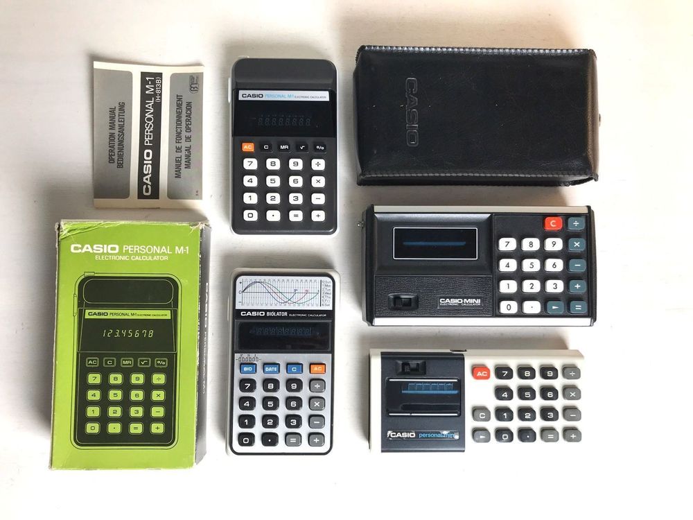 4 CASIO LED Taschenrechner 70’s 80‘s | Kaufen auf Ricardo