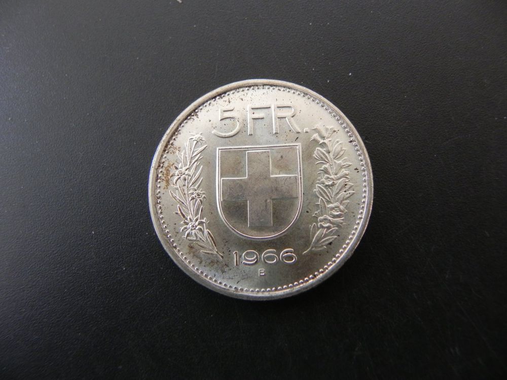 Schweiz 5 Franken 1966 B Silber (Gebraucht) in Biel/Bienne für CHF 9.2 – mit Lieferung auf ...