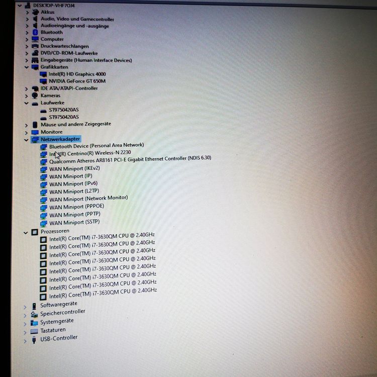 ASUS N76V 17 Zoll Notebook i7 12 GB 1.5 TB HDD Geforce W10 (Gebraucht ...