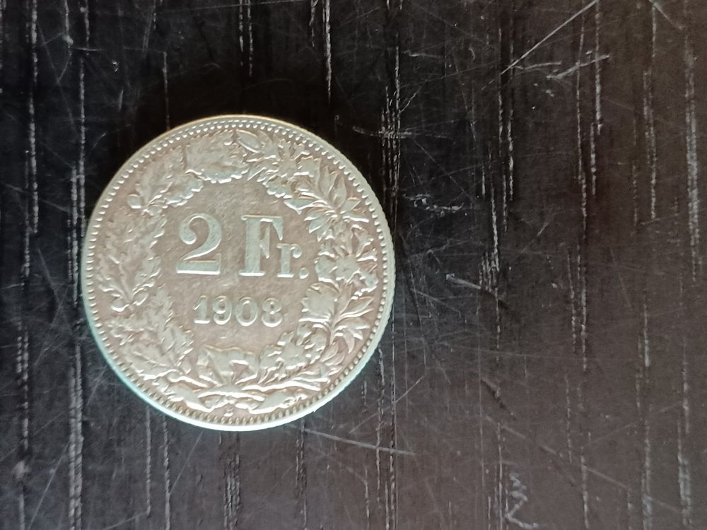 2 Franken Silber 1908 (Gebraucht) in Rothenburg für CHF 45 – mit Lieferung auf Ricardo kaufen