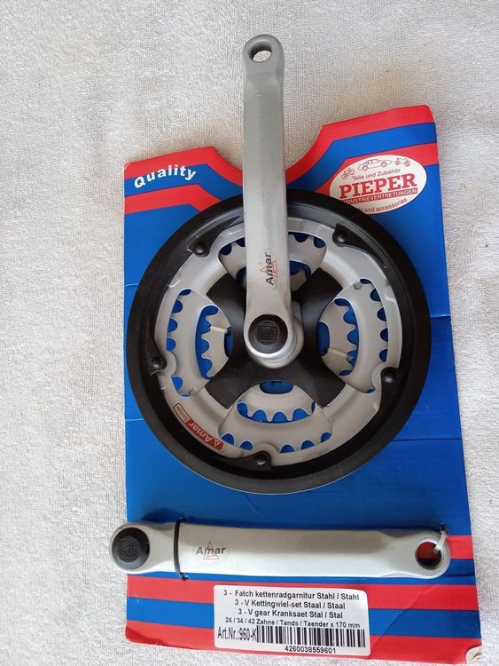 Kurbel Garnitur Fahrrad Velo Bike (Neu und originalverpackt) in ...