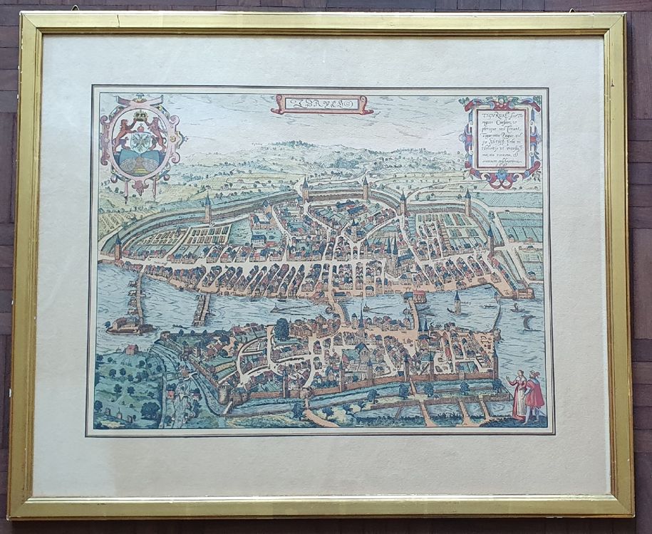 Zürich - original kolorierter Kupferstich (Gebraucht) in Kreuzlingen für CHF 800 – mit Lieferung ...