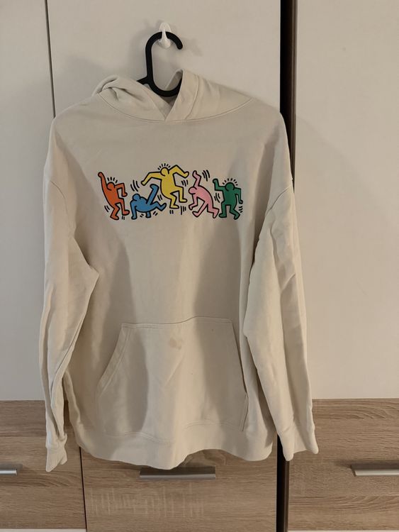Keith Haring Hoodie M Beige Relaxed Fit Art Print 🎨 (Gebraucht) in ...