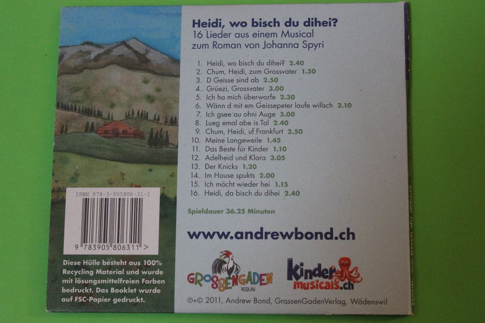 ANDREW BOND - HEIDI WO BISCH DU DIHEI? CD 2011 Guter Zustand (Gebraucht ...